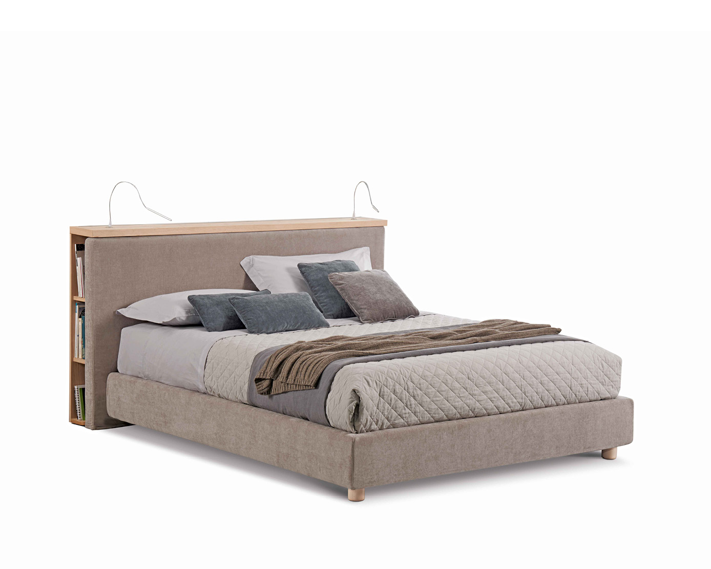 Letto Alba con Libreria Matrimoniale - Lettissimi